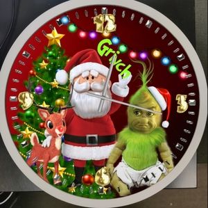 grinch n Santa Claus Rudolph | Wall Decor | Grinch Santa Claus And ...